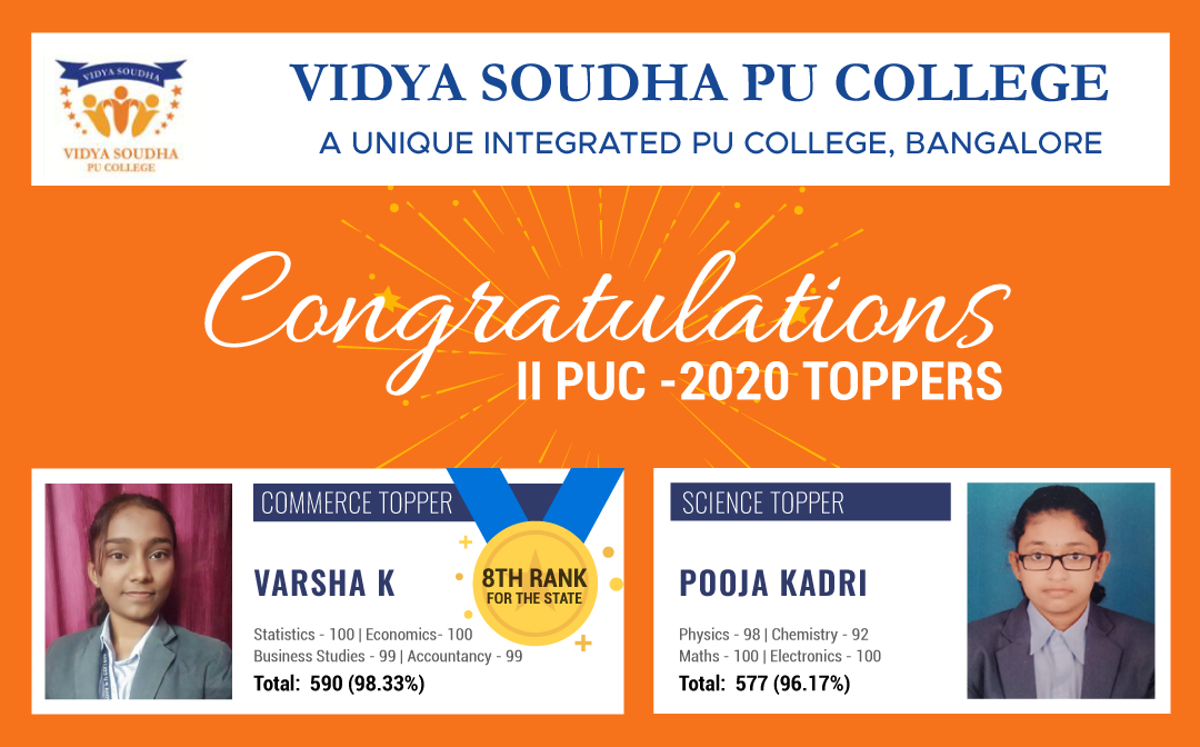 II PUC RESULTS 2020 - Vidya Soudha Group of Institutions
